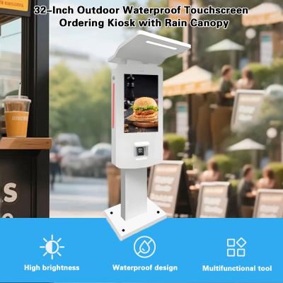 China 32Inch Outdoor Android PC Self Service Payment Kiosk with LED Strip for sale