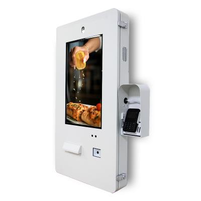 China 21.5 Inch Wall Mount Waterproof Outdoor Food Trailer Kiosk with Camera Touch Screen Self Serving Kiosk for Food Trailer for sale