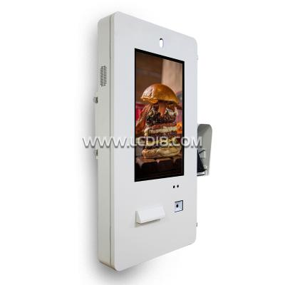 China 21.5 Inch Wall Mount Waterproof Outdoor Food Trailer Kiosk with Camera Touch Screen Self Serving Kiosk for Food Trailer for sale