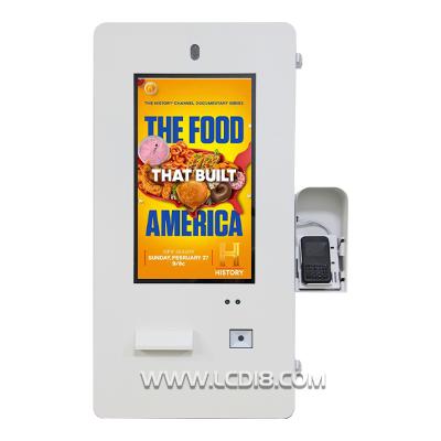 China 21.5 Inch Wall Mount Waterproof Outdoor Food Trailer Kiosk with Camera Touch Screen Self Serving Kiosk for Food Trailer for sale