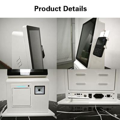 China 15.6 inch Desktop Printer QR Code Scanner Self Service Bestelmachine met POS Te koop