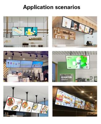 China Display de menú digital de 43 pulgadas montado en la pared para restaurantes en venta