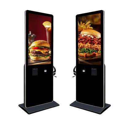 China 43-inch Floor Standing Nano Film Touch Display Hospital Self-Service Queue Machine with Ear Phone Popular Signage for sale