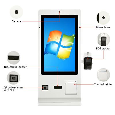 China 24 Inch Card Dispenser Machine NFC Card Dispenser Hotel Self Check in Kiosk with Card Dispenser QR Code Scanner for sale