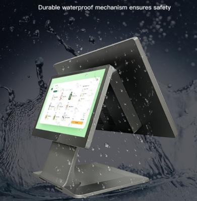 China 15.6" Dual Touch Screen Cash Register Systems Terminal All in One POS Machine AI Smart Billing Software Mobile NFC for Retail for sale