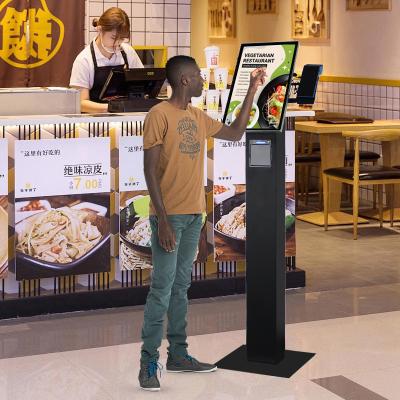 China 21.5 23.6" Smart Self-Service Payment Kiosk Restaurant Self-Order Terminal & Fast Food Equipment for Indoor for KFC McDonald for sale
