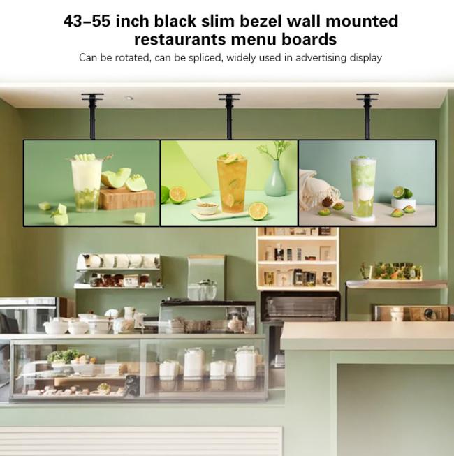 Close-up of ultra narrow frame design with high brightness display