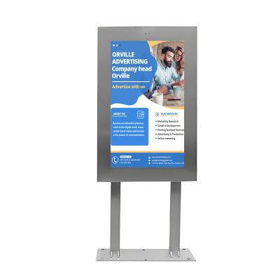 China Hot Sale 43 Inch IP65 Stainless Steel Floor Standing Digital Signage - 2000 Nits High Brightness Factory Direct Wholesale No reviews yet for sale