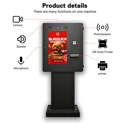 China Camera Microphone POS Printer QR Code Scanner Outdoor Self Service Payment Kiosk for sale