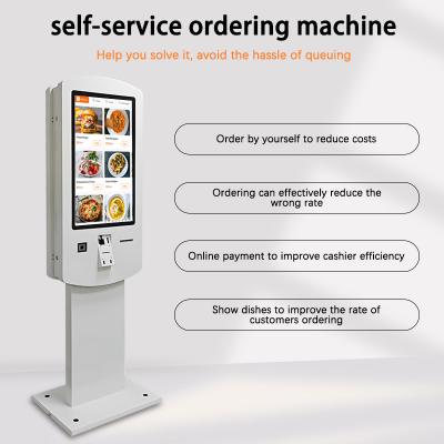 China 32" Interactive Self-Service Ordering Kiosk, Vertical Dual-Sided Touch Screen for Restaurants – Fast & Easy Food Ordering System, Commercial Digital Menu Display for sale