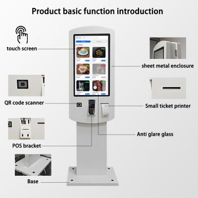 China 32" Interactive Self-Service Ordering Kiosk, Vertical Dual-Sided Touch Screen for Restaurants – Fast & Easy Food Ordering System, Commercial Digital Menu Display for sale