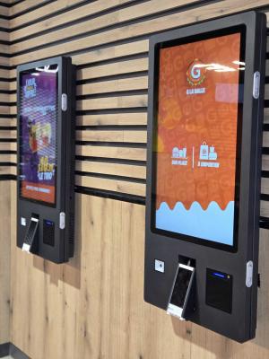 China 24 32 Inch Interactive Automatic Touch Screen Payment Kiosk Self Ordering Machine for sale