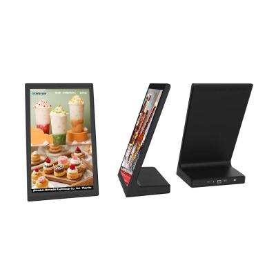 China 10.1 inch 14 inch 15.6 inch ABS Shell L Shape Touch Screen LCD Digital Signage with Camera for sale