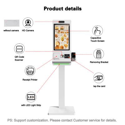 China 21.5 inch 24 inch 32 inch Interactive Touch Screen Payment Kiosk With Printer Qr Code Scanner for sale