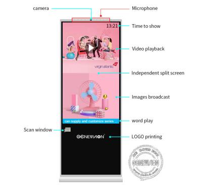 China 55 Inch Floor Standing Android Touch Screen Kiosk For Pharmacy for sale