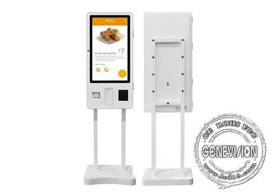 China 350cd/m2 32 Inch Front Webcam Design Touch Screen Kiosk Machine for sale