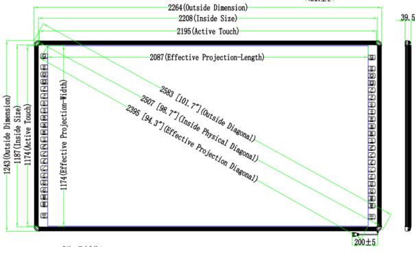 CE Interactive Whiteboard For Classroom 102 inch Touch Smart Board Interactive boards 2