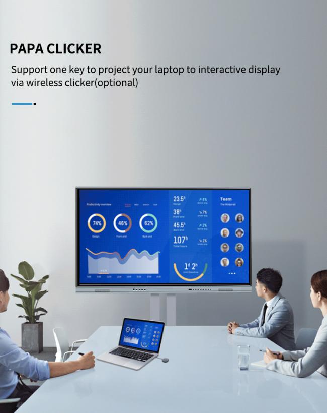98 Inch 4K Ultra HD Touch Screen TV Interact Whiteboard with All In One Mini PC for Business Meeting & School Teaching