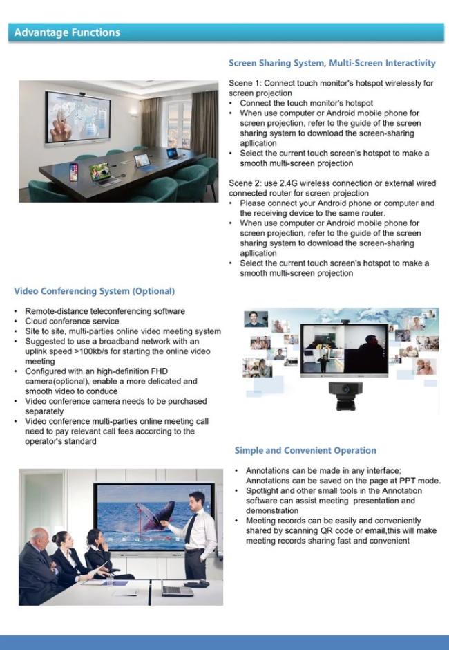 Interactive Display interactive Touch Displays promethean Interactive Whiteboard Smart Whiteboard Electronic Touch Screen Display for Meeting Classroom 3