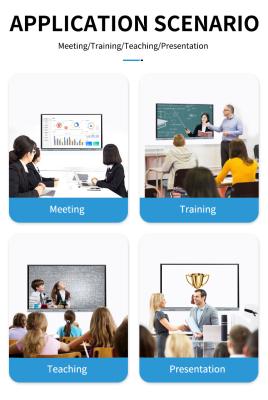 중국 65 인치는 인터랙티브 화이트보드, 안드로이드에게 9 현명한 평판 10/20 터치 포인트 적외선 흑색 컬러를 보내게 했습니다 판매용