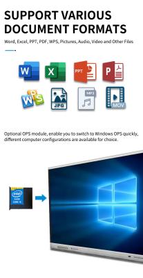 China Painel de exibição interativo de tela sensível ao toque por atacado de fábrica com toque infravermelho e atualização remota pela rede de internet, quadro branco interativo, monitor de TV com tela sensível ao toque à venda