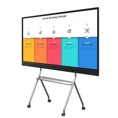 중국 2024 신제품 4K 화면 안드로이드14.0 Lcd 인터랙티브 평면 패널 보드 터치 화면 모니터 인터랙티브 화이트보드 판매용