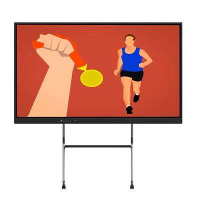 중국 인터랙티브 터치 스크린 모니터 98 인치 스마트 TV 안드로이드 윈도우 OS 웹캠 마이크 인터넷 회의실 교수 판매용