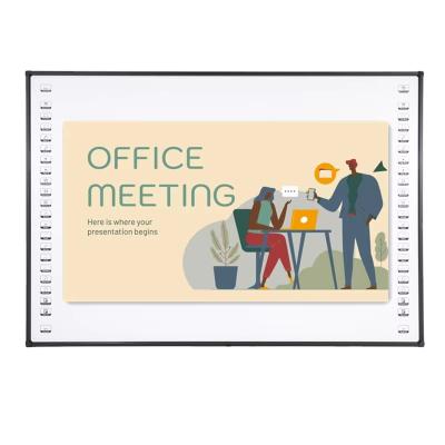 China IR Interactive Whiteboard 82 96 Inch 20 Touch Points 16:9 4:3 Projection Board USB Connection For Nursery School Office for sale