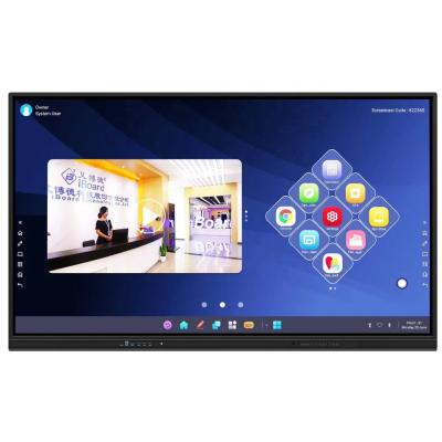 China High Contrast Ratio and Light Sensor Supported Interactive Flat Panel Display for Lecturing for sale
