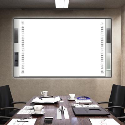Cina Cina Fabbrica Diretta Interattiva All-In-One Interattiva 20Touch Point IR Infrarosso Ceramica 96 Pollici Dual System Smart Board altoparlante 16:10 Bar laterale Proiettore Board Per Scuola Universitaria Con Software didattico in vendita