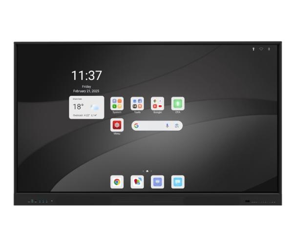 Android haut de gamme (16+256GB) 75 pouces Interactif Panneau plat