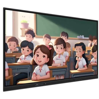 China 55 65 75 86 98 105 Inch 4K Digital Interactive Flat Panel Touch Screen Ai Smart Interactive Whiteboard for Classroom Conference for sale