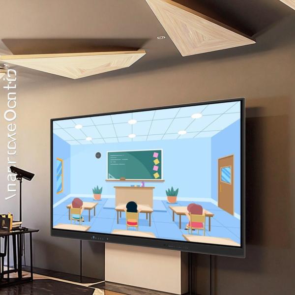 Precio de fábrica 75 pulgadas Android Ventana Sistema dual pantalla táctil digital interactiva Smart TV Tablero blanco para reuniones aula