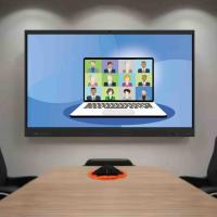 China Wall Mounted Interactive Flat Panel Hard Drive Type SSD HDD DLED Light Source for sale