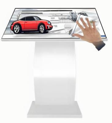 중국 32인치 2K 정전식 터치 스크린 디스플레이 디지털 사이니지 키오스크 플로어 스탠드 K자형 안드로이드 시스템 화이트 색상 광고용 판매용