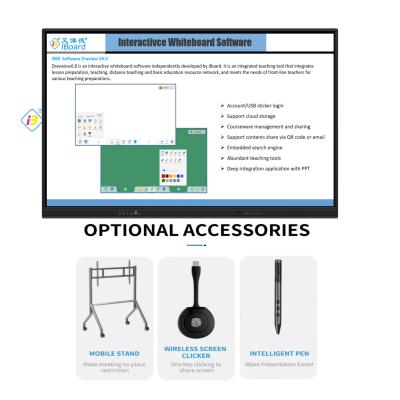 中国 工場価格4k 75インチタッチスクリーン 多言語ソフトウェア LCDスマートボード Androidインタラクティブボード 学校と会議用 販売のため