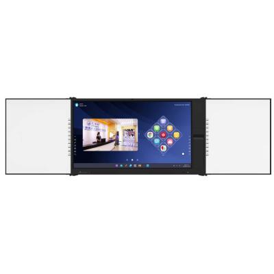 Cina Intelligent Blackboard 75 86 Inch Android Windows PC All In One Computer PC con schede touch laterali USB HDMI TYPE-C Ports opzionali con mobile stand in vendita