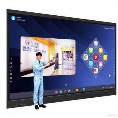 China Preço de fábrica 4k 85 polegadas Tela sensível ao toque Software multilíngue Lcd Smart Board Placa interativa Android para escola à venda