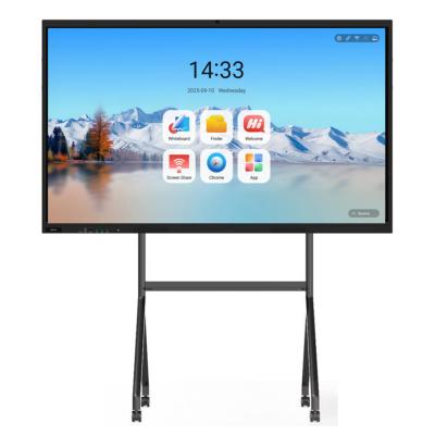China Factory Wholesale IBoard Interactive Whiteboard Android 14 8+128G Interactive Flat Panel Display All In One Windows Optional Wireless Screen Projection Interactive Whiteboard For School Education for sale