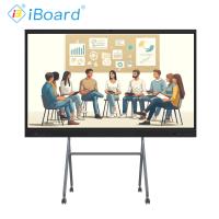 China LOW MOQ All in One Interactive Touch Screen Whiteboard with Ops Interactive Flat Panel Board Dual Android Systems for sale