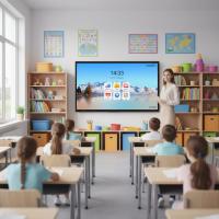 China 75 Inch 4K UHD Interactive Flat Panel with 20 Points Multi Touch and Android 9.0 OS Smart Board for sale