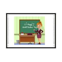 China 82 Inch Infrared Interactive Boards With E3 Ceramic/ Nano Surface Work With Projector for sale