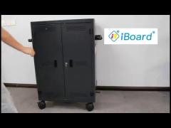 public wireless two point lock trolley charging cart charging vault storage ipad charging cabinet