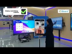 portable smart touch screen 32 inch movable lcd 13mp camera inbuilt android 14 8+128g for ktv home