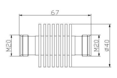 China DC-4000MHz 10W 4.3-10 Female - 4.3-10 Female Attenuator  30dB 40dB 20dB  5dB 3dB Attenuator for sale