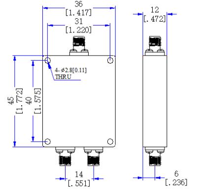 China 698-4200MHz 2Way SMA Female Wilkinson Splitter for sale