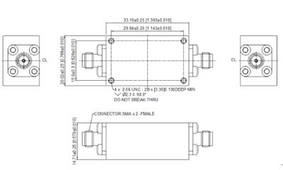 China 6.8-10.6 GHz COAXIAL  FILTER for sale