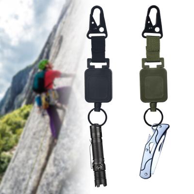 Cina Deyi Badge Reel Heavy Duty Carabiner Badge Holder Estensibile Badge Reel ID Holder Anello chiave Acciaio rimontabile in vendita