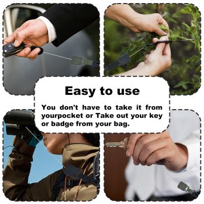 Cina Deyi Badge Reel Heavy Duty Carabiner Badge Holder Estensibile Badge Reel ID Holder Anello chiave Acciaio rimontabile in vendita
