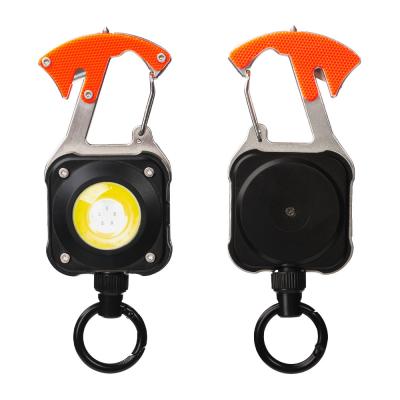 China Deyi Badge Reel Retractable Keychain With Belt Clip Heavy Duty 360° Swivel Carabiner Key Chains Impact Resistance ID for sale